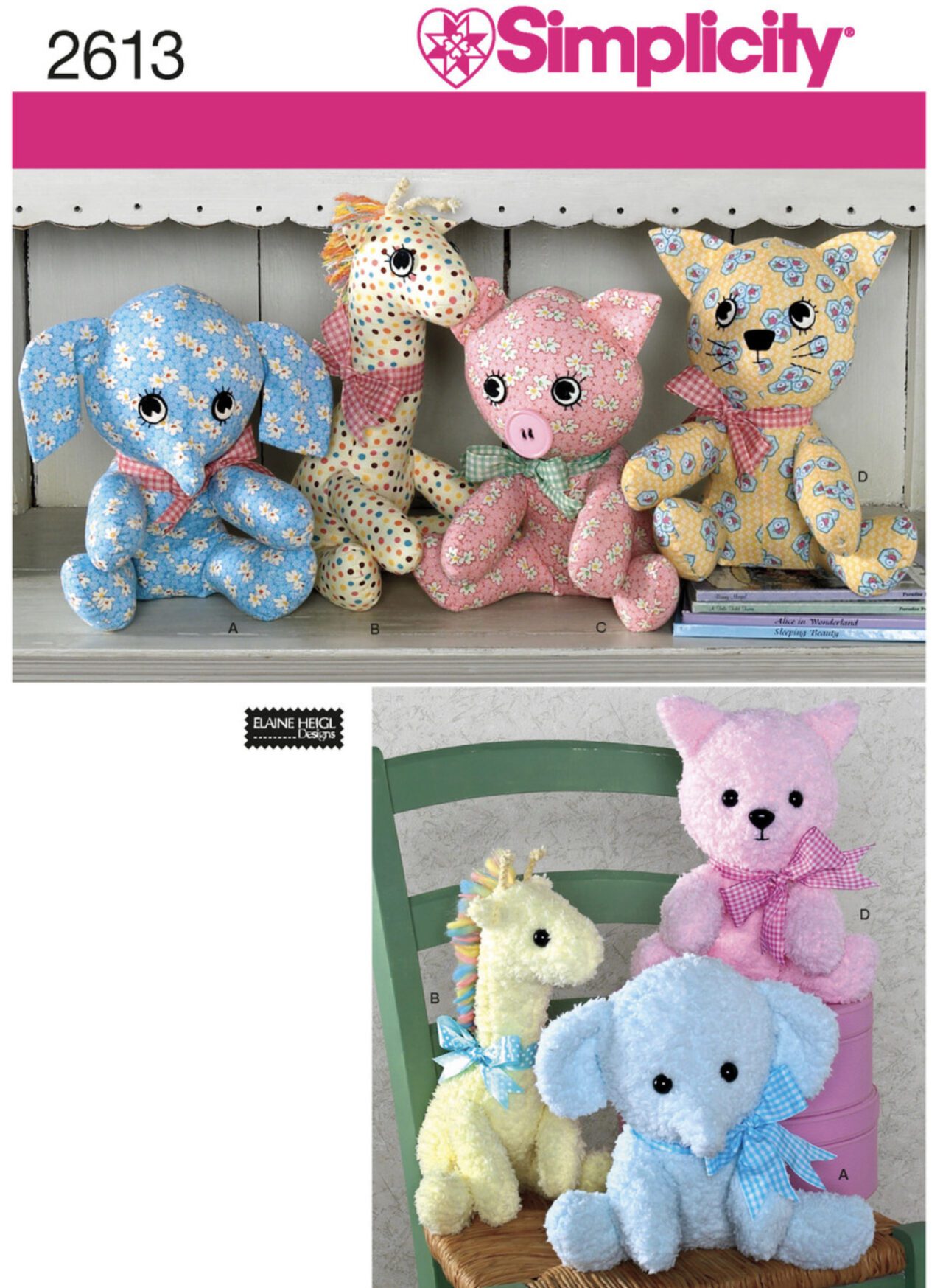SIMPLICITY GALLERY STUFFED ANIMALS - Elaine Heigl Designs